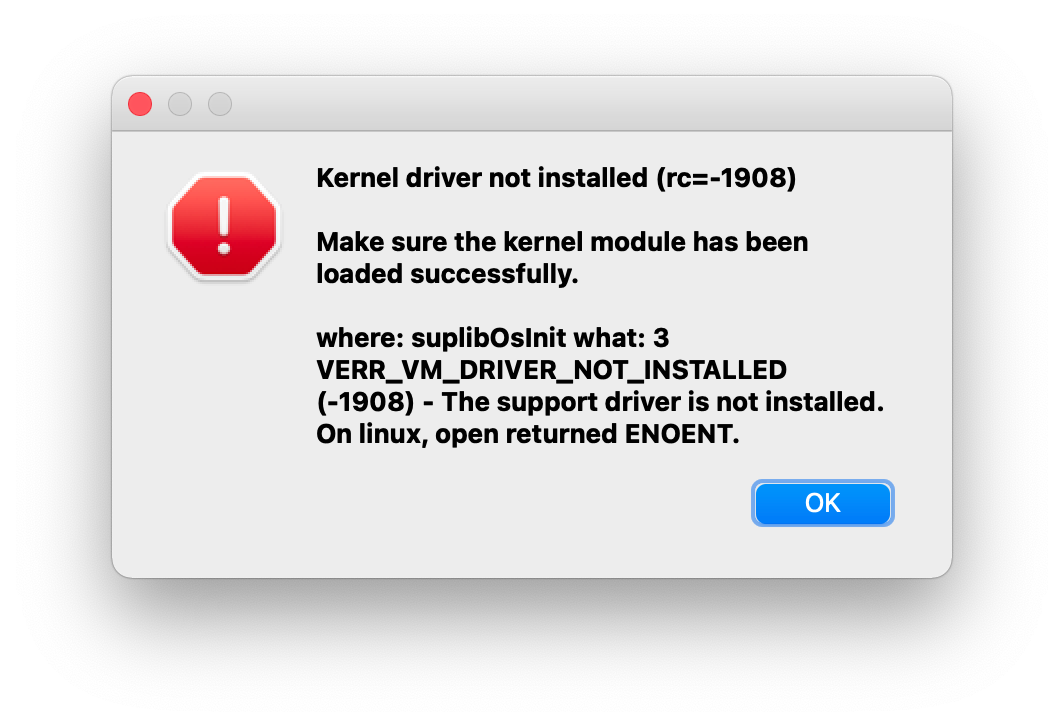 [macOS, Big Sur] VirtualBox Kernel driver not installed (rc=-1908) 해결 - Joannes IT BlogJoannes ...